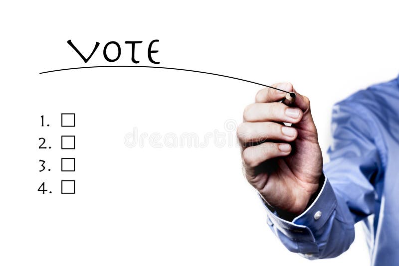 Vote Yes stock image. Image of checkbox, poll, pencil - 35112371