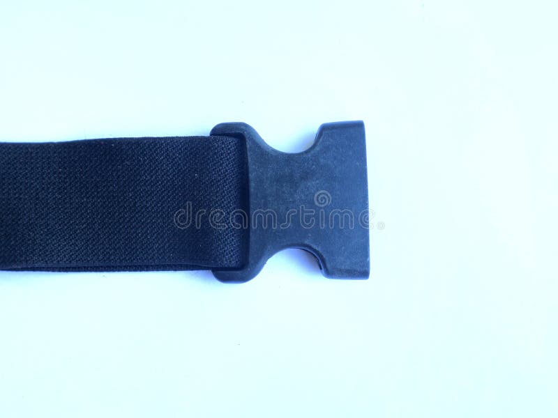 Black Waist Belt Lock End Isolated on White Background Stock Image ...