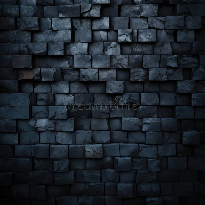 Black Wall with Blocks stock illustration. Illustration of shapes ...
