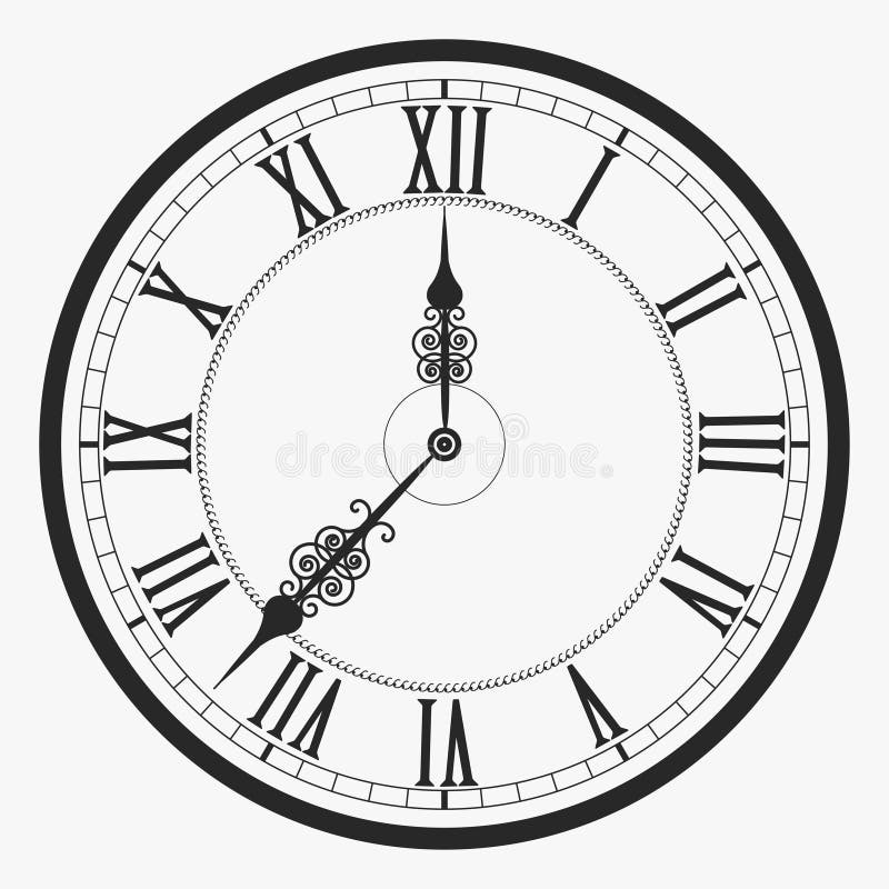 Clock Roman Numeral Stock Illustrations – 2,931 Clock Roman Numeral ...