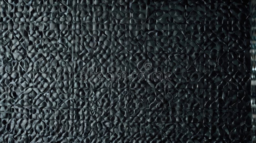 A Black Wall Featuring a Textured Pattern of Small Stones Arranged ...