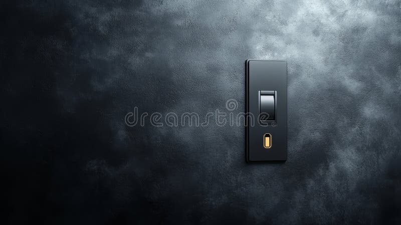 Illuminating Simplicity Striking Black Wall with Modern Light Switch As ...
