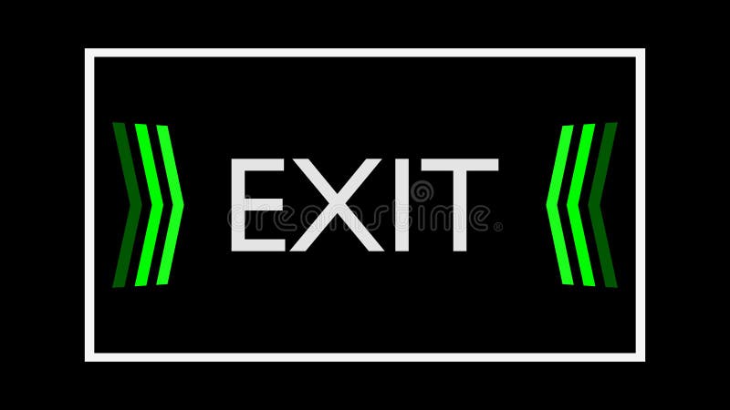 Exit logo sign. stock illustration. Illustration of composition - 207351920
