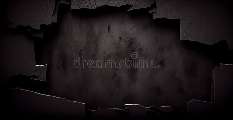 Black Wall with Rough Background Texture, Old Graphite Grunge ...
