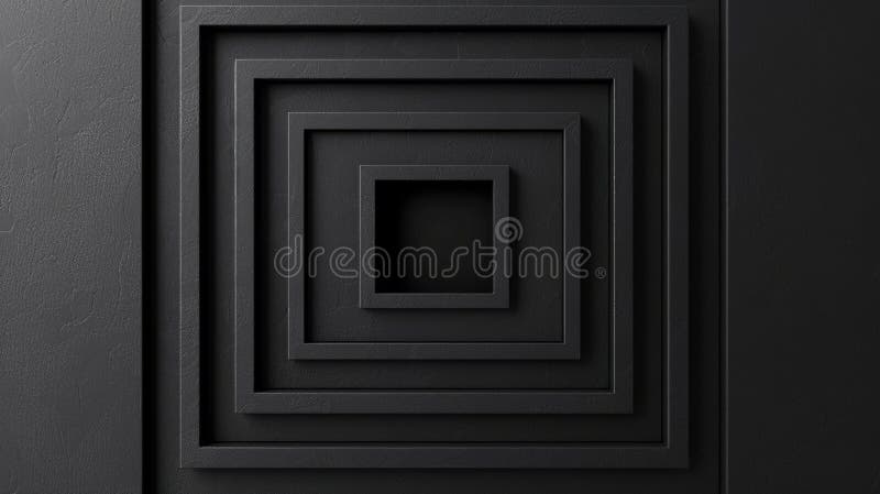 A Black Wall with a Square Cut Out, Versatile for Various Design ...