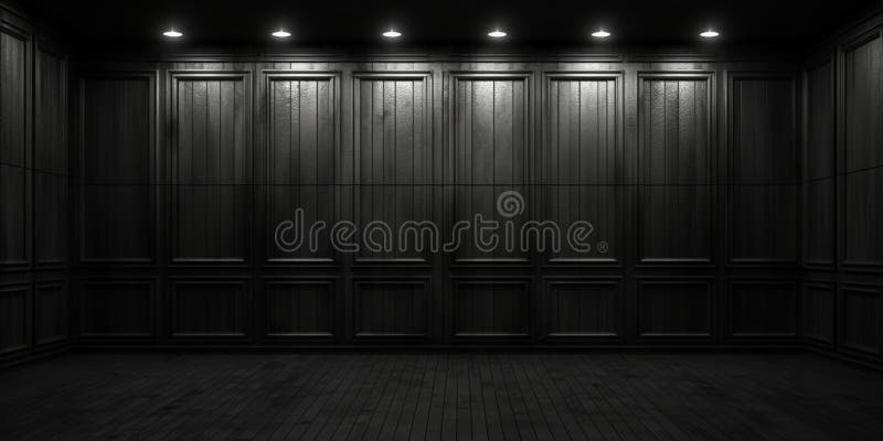 Black Wall and Sun Light Shadow Space Background Stock Illustration ...