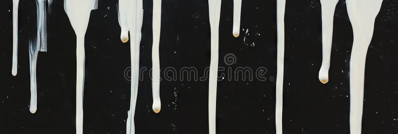 Black Wall Texture with White Paint Drips Creating an Artistic, Grunge ...