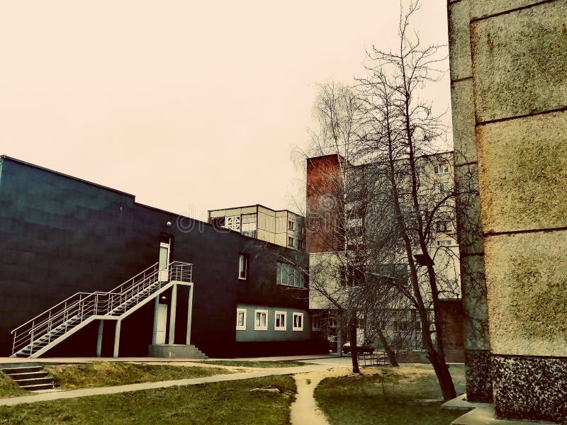 Building bihind stones stock image. Image of stones, roof - 88541285