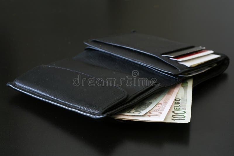 Black wallet stock photo. Image of paper, debt, paying - 11355014