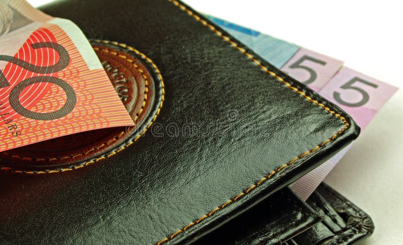 Black Wallet and Bank Notes Stock Image - Image of close, cash: 14762783