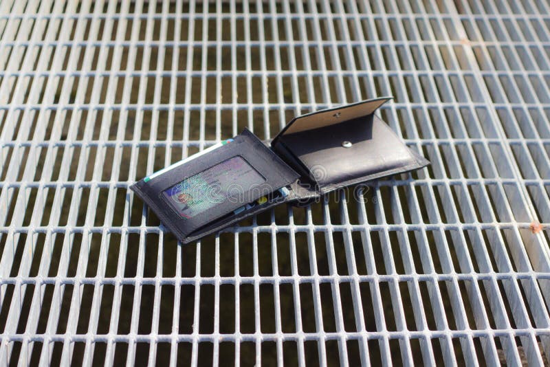The Black wallet open stock photo. Image of crisis, grille - 48136084