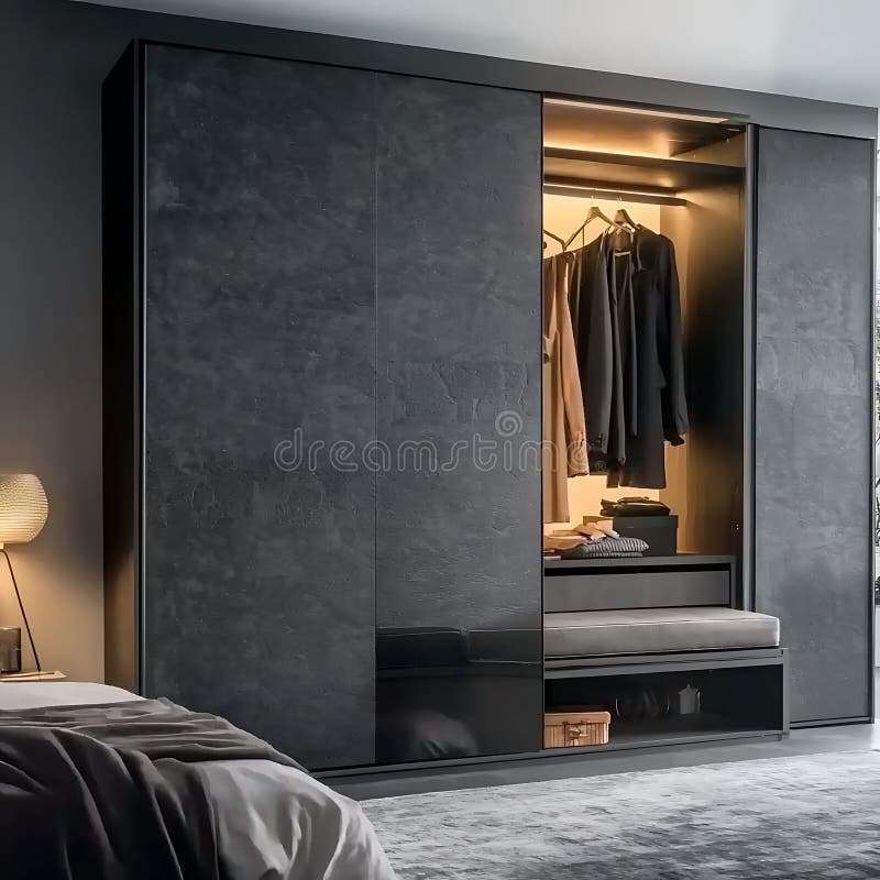 Black Wardrobe Bench Light Inside Stock Photos - Free & Royalty-Free ...