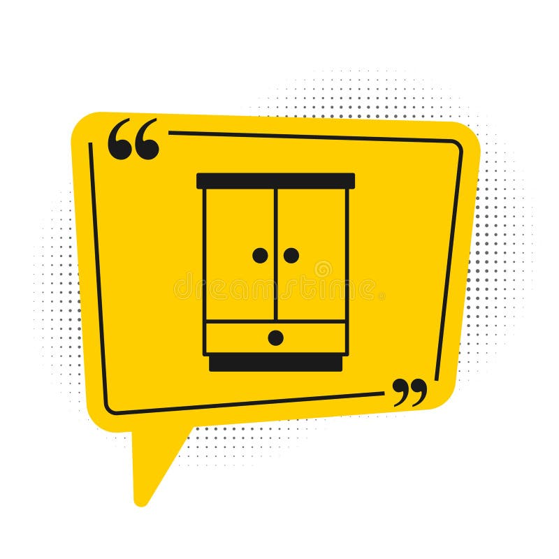 Black Wardrobe on a White Background -Generative Ai Stock Illustration ...