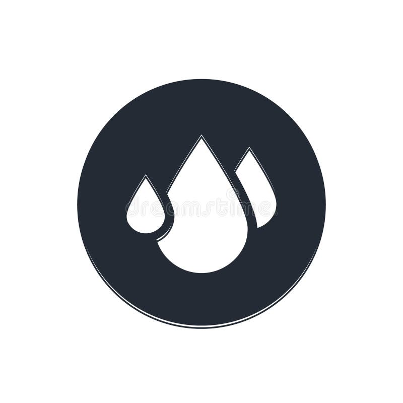 Black Water Drop Icon Isolated on White Background. Vector Stock ...