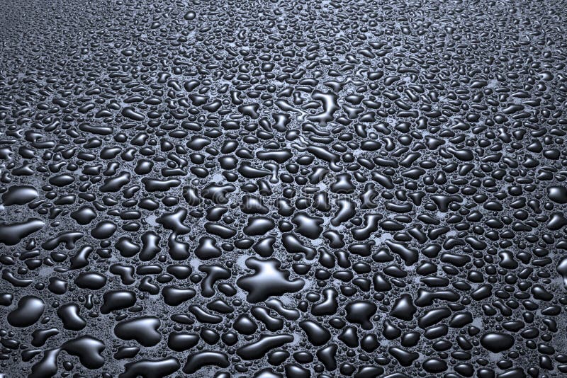 Black Water Drops Background Stock Photo - Image of clean, beading ...