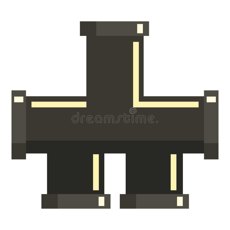 Black Water Pipe Icon, Flat Style Stock Vector - Illustration of ...