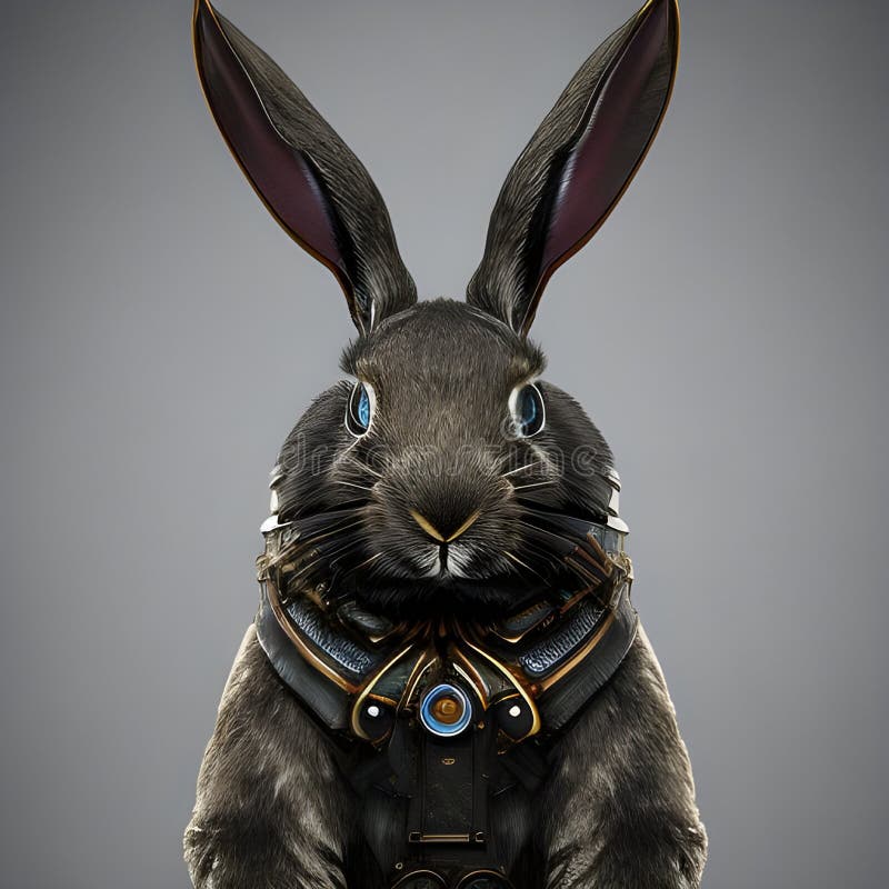 The Black Water Rabbit is the Symbol of 2023 in Steampunk Style. Happy ...