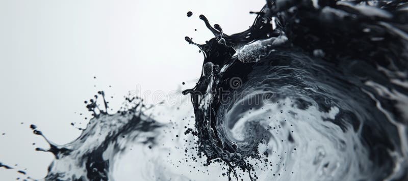 Black Water Splash Wave Background, Liquid Stock Illustration ...