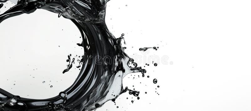 Black Water Splash Wave Background, Liquid Stock Illustration ...