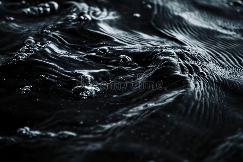 Black Water Surface Ripple with Sunlight Effect Stock Illustration ...