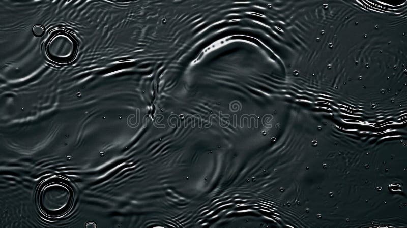 Black Water Surface Texture with Ripples and Splashes - Abstract Nature ...