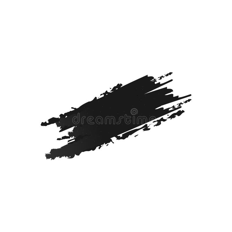 Black Watercolor Brush Splash Vector Stock Vector - Illustration of ...