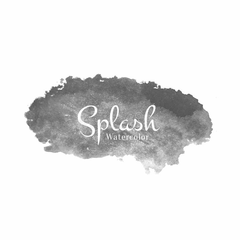 Black Watercolor Splash Design Background Stock Vector - Illustration ...