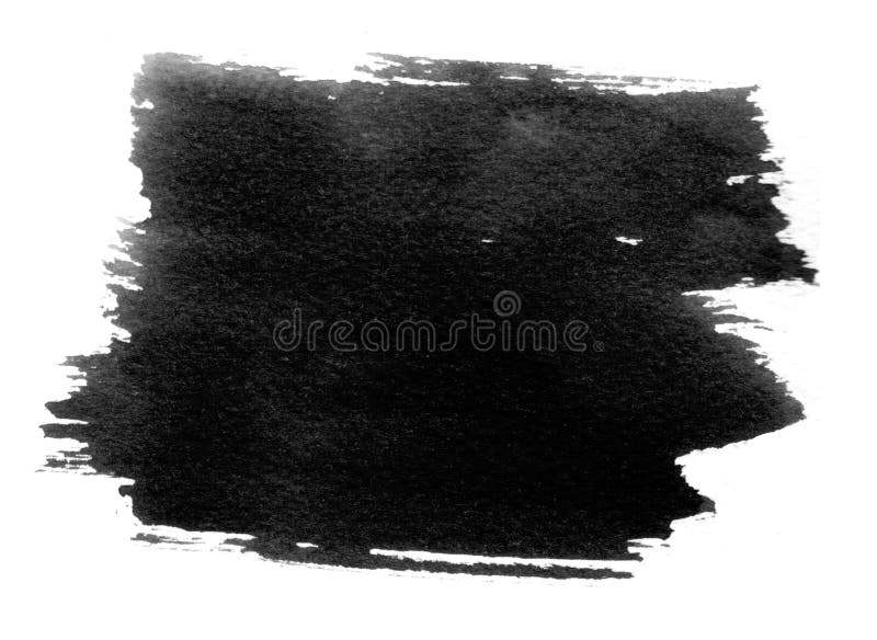 Black Watercolor Stain Pattern with Watercolor Paint Blotch, Brush ...