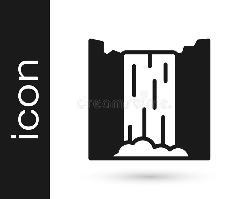 Waterfall Landscape Black White Stock Illustrations – 458 Waterfall ...