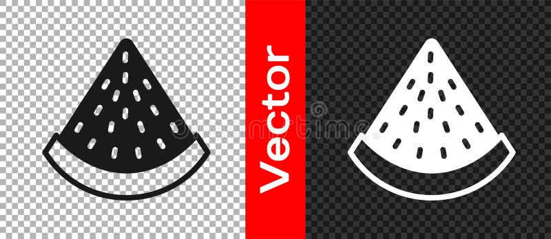 Black Watermelon Icon Isolated on Transparent Background. Vector Stock ...