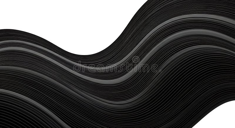 Black Wave Pattern Abstract Stock Illustration - Illustration of ...