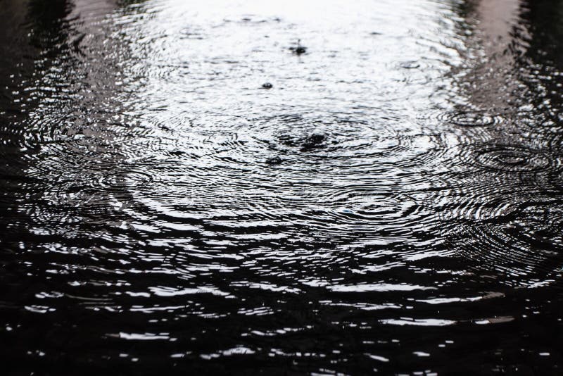Black Wave Water Surface Moving and Rippled by the Wind. Dramatic and ...