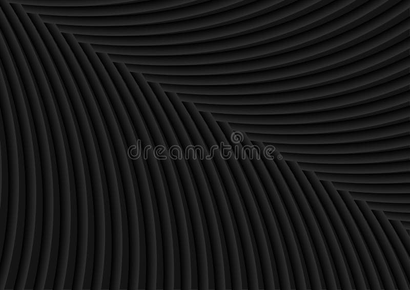 Black Waves Abstract Technology Geometric Background Stock Vector ...