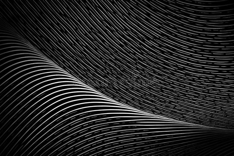 Black Wavewhite Line Background ,abstract Black Background . Technology ...