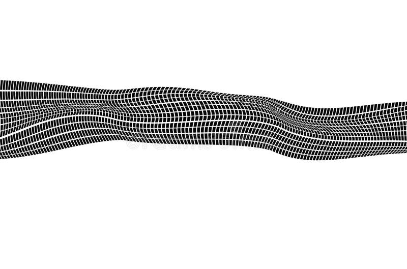 Black wavy band over white stock illustration. Illustration of black ...