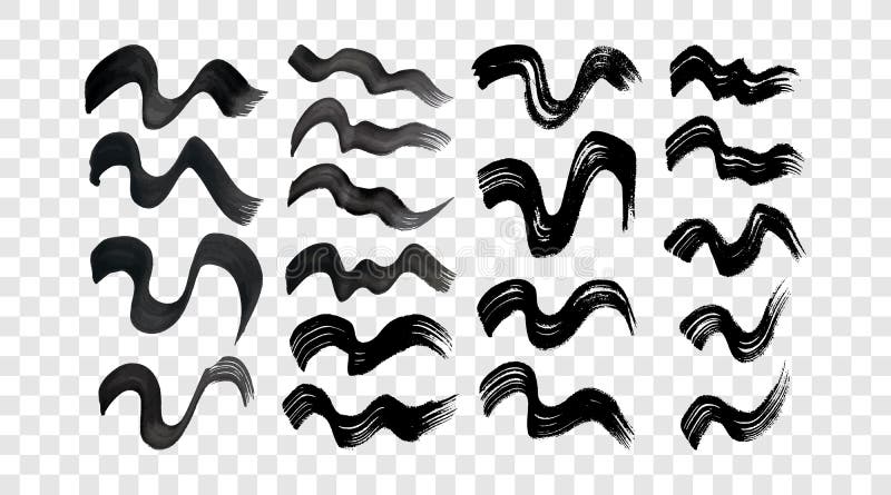 Black Wavy Grunge Brush Strokes Stock Vector - Illustration of black ... Black Wavy Grunge Brush Strokes Stock Vector - Illustration of black ...