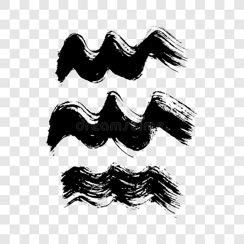 Black Wavy Grunge Brush Strokes Stock Vector - Illustration of ... Black Wavy Grunge Brush Strokes Stock Vector - Illustration of ...