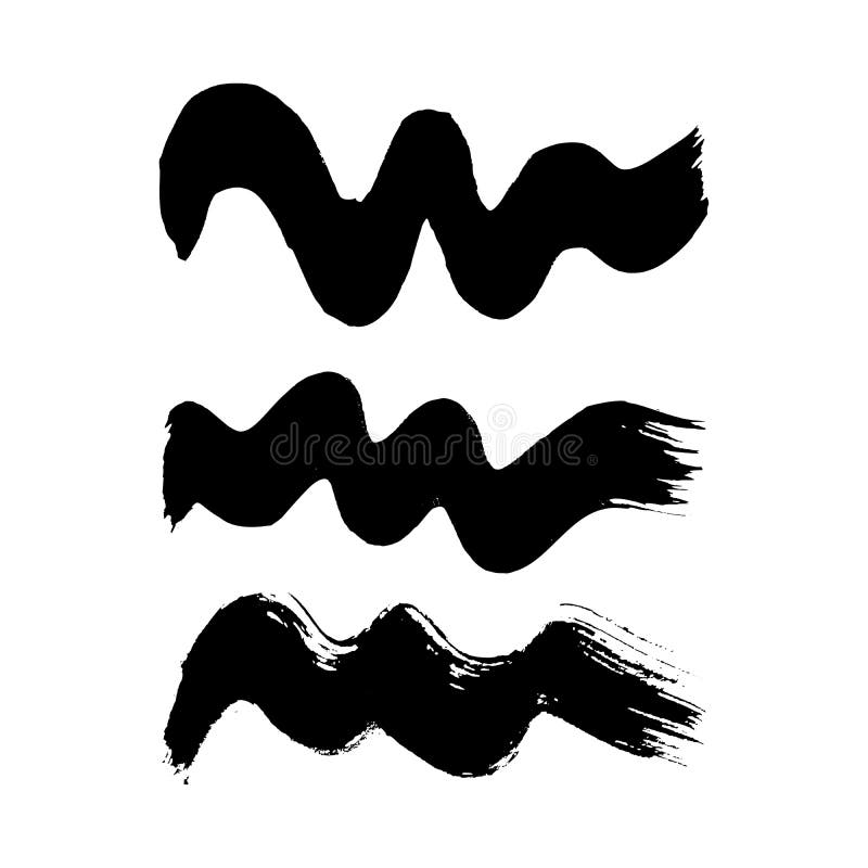 Black Wavy Grunge Brush Strokes Stock Vector - Illustration of retro ... Black Wavy Grunge Brush Strokes Stock Vector - Illustration of retro ...