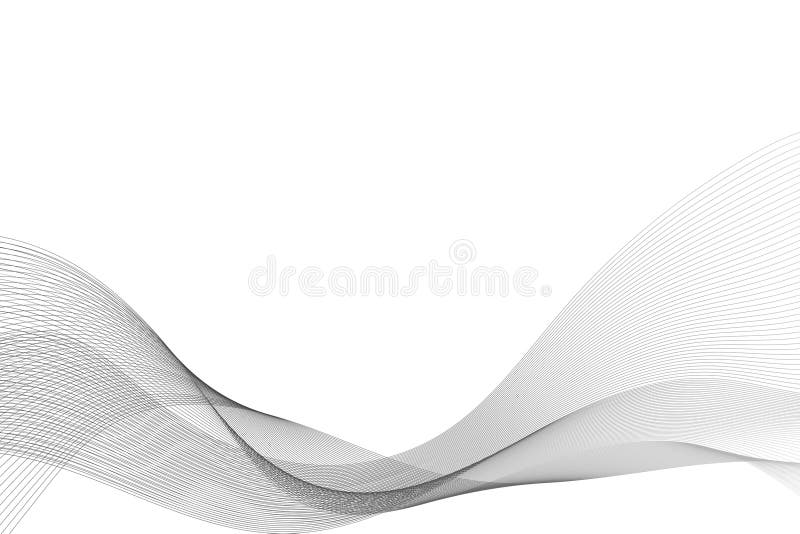 Black Wavy Lines Isolated on White Abstract Background Design. Abstract ...