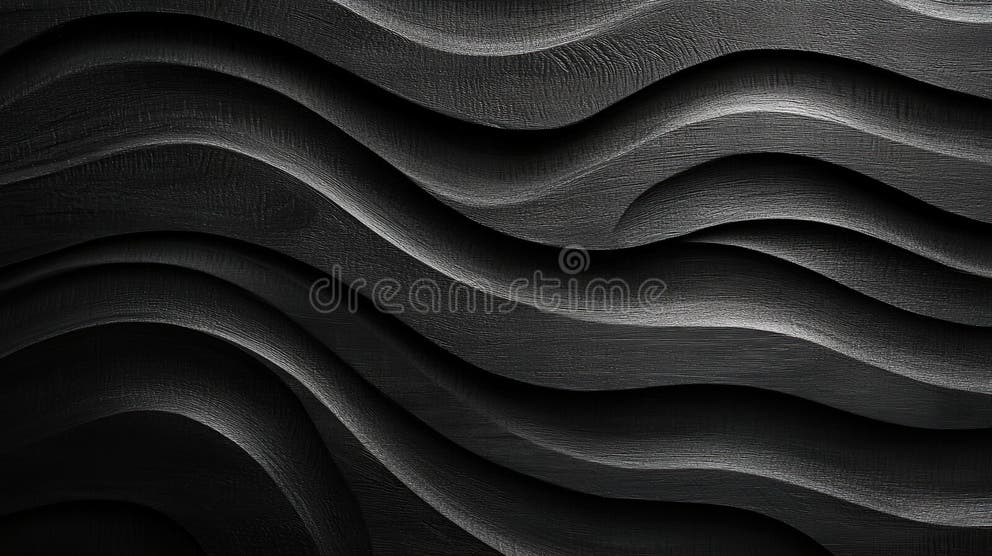 Black Wavy Wood Panel Texture Background Design Stock Photo - Image of ...