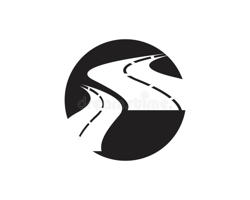 Black Way Logo Vector Template Stock Illustration - Illustration of ...