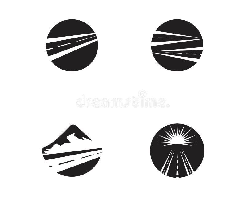 Black Way Logo Vector Template Stock Illustration - Illustration of ...