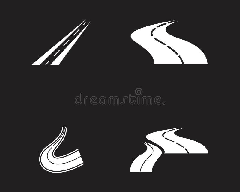 Black Way Logo Vector Template Stock Vector - Illustration of drive ...