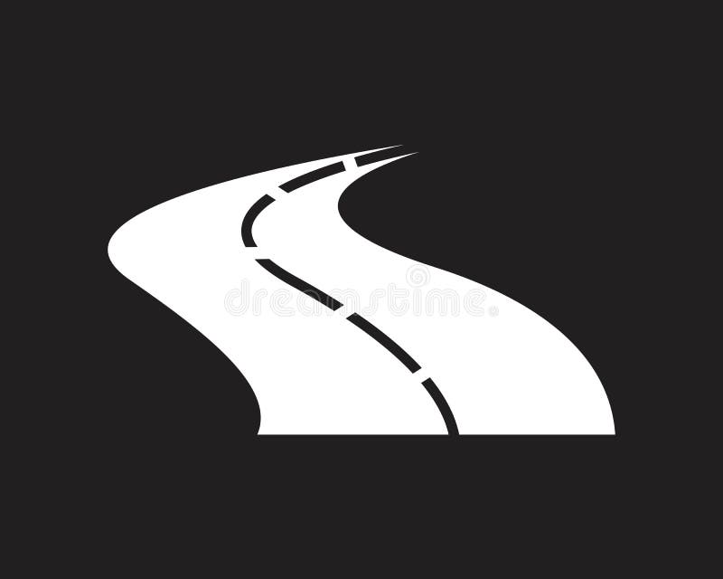 Black Way Logo Vector Template Stock Illustration - Illustration of ...