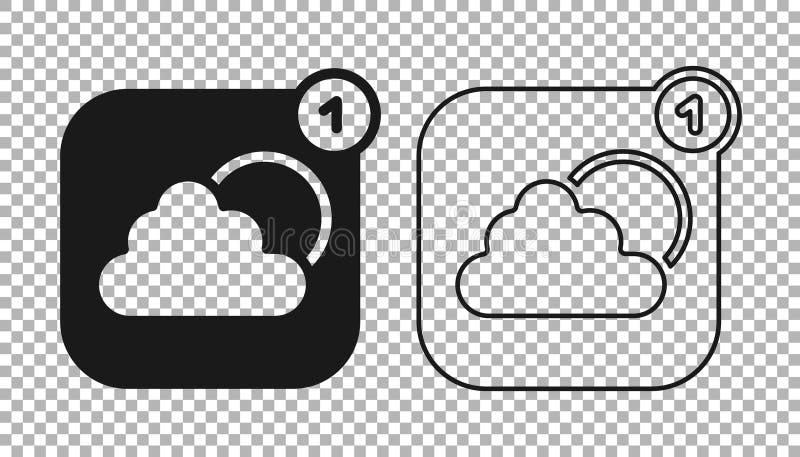 Black Weather Forecast Icon Isolated on Gold Background. Vector Stock ...