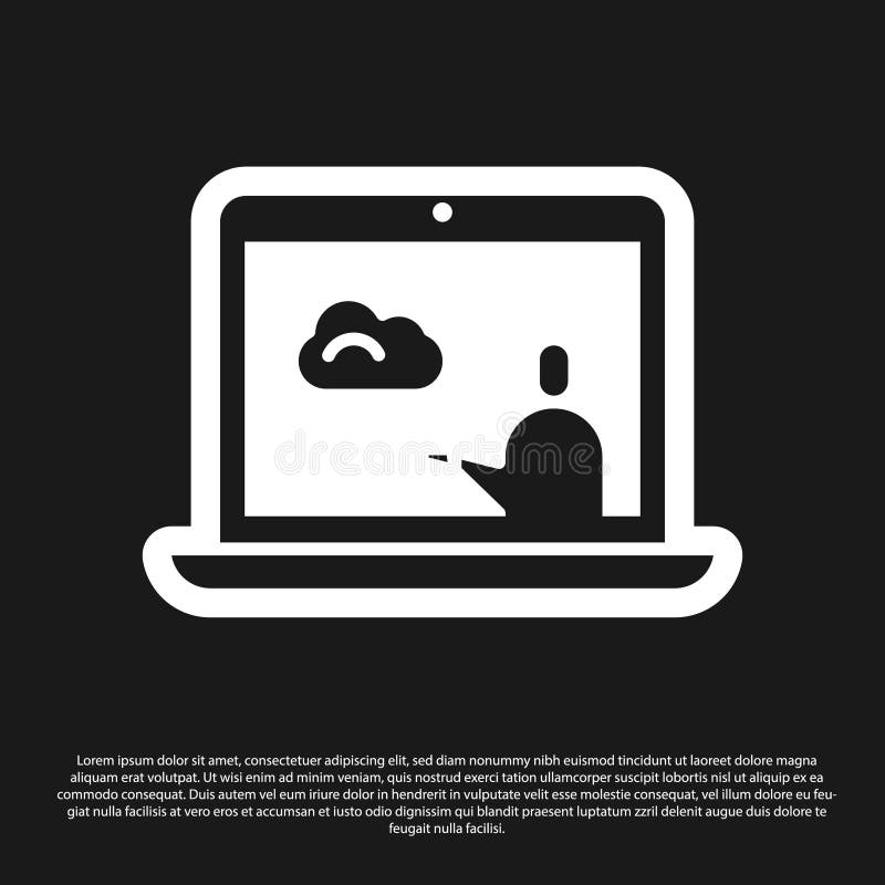 Black Weather Forecast Icon Isolated on Gold Background. Vector ...