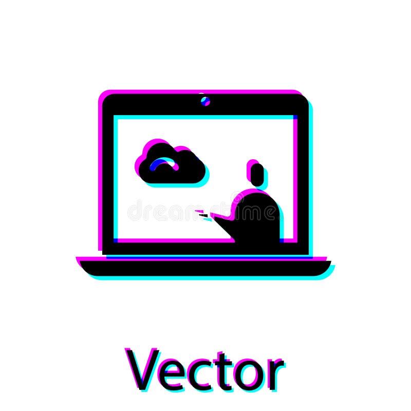 Black Weather Forecast Icon Isolated on Gold Background. Vector ...