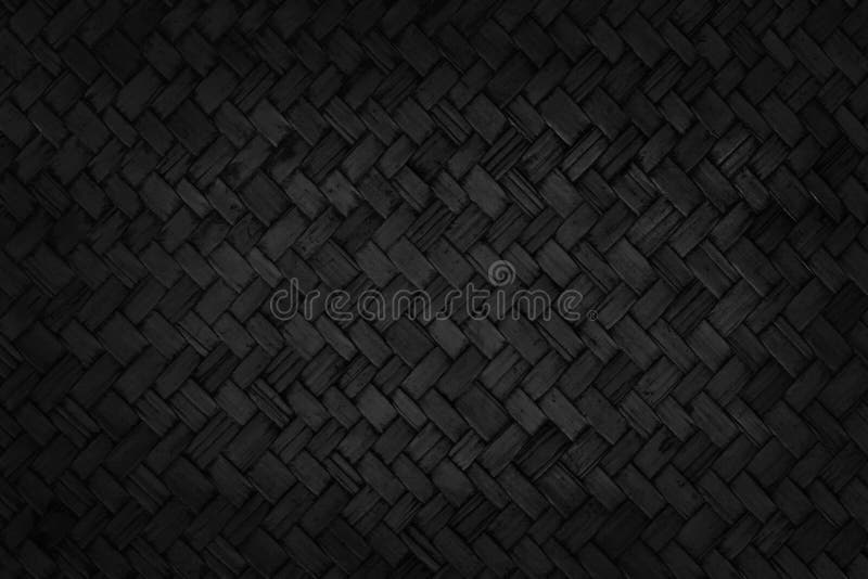 Black Weave Bamboo Pattern, Woven Rattan Mat Texture for Background and ...