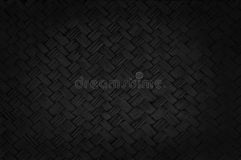 Black Weave Bamboo Pattern, Woven Rattan Mat Texture for Background and ...