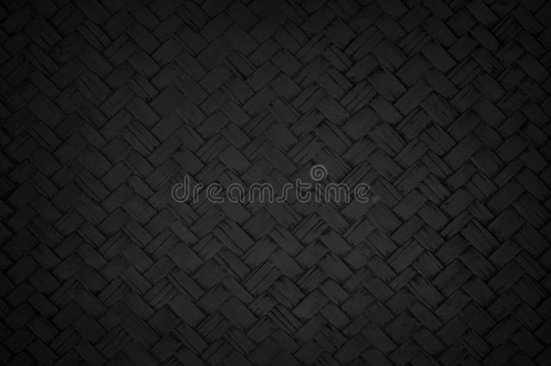 Black Weave Bamboo Pattern, Woven Rattan Mat Texture for Background and ...